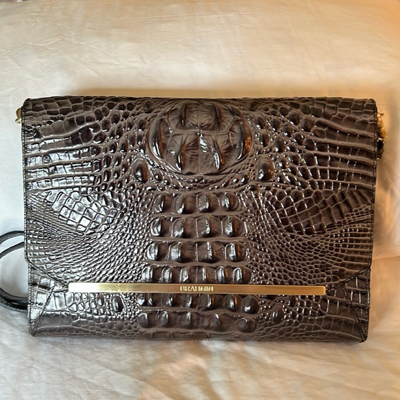 Brahmin | Bags | Brahmin Nwt Gray Crossbody Tablet Flap Bag | Poshmark